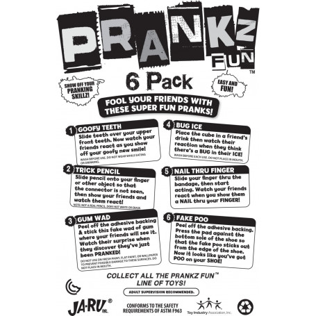 Prankz 6 Pack Assorted - Afterpay Available!