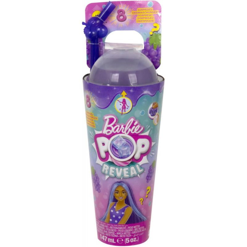 Barbie Pop Reveal Juicy Fruits Series - Grape Fizz | Mr Toys