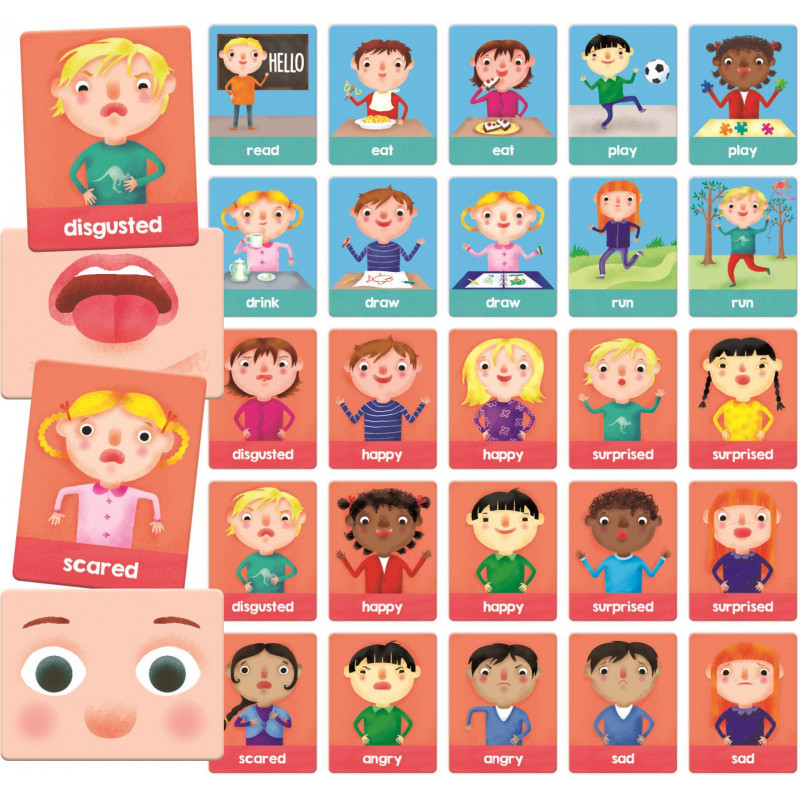 Montessori Flashcards Emotions And Actions - Afterpay