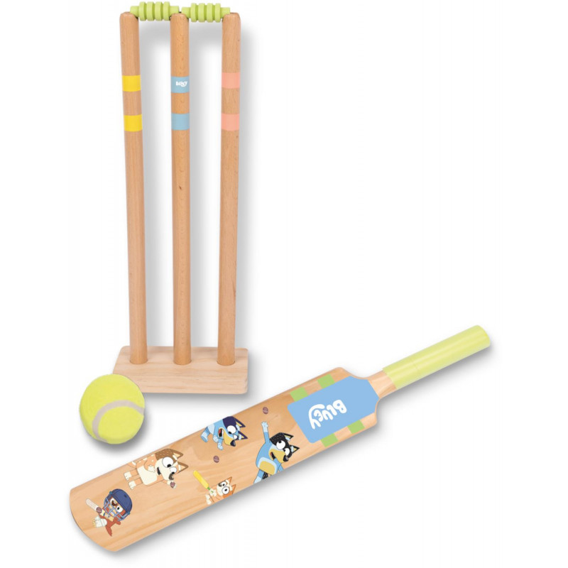 Bluey Wooden Cricket Set | Mr Toys Toyworld