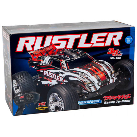 The Traxxas Rustler XL-5 1/10 2WD Stadium Truck - Blue