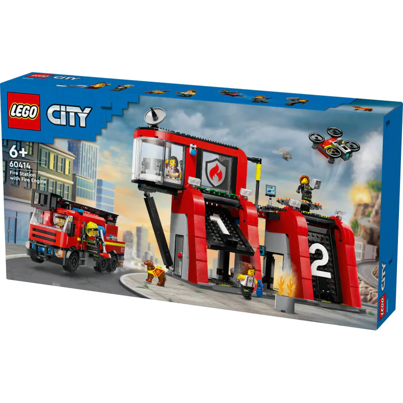 LEGO City Fire Station with Fire Engine 60414 | Mr Toys Toyworld