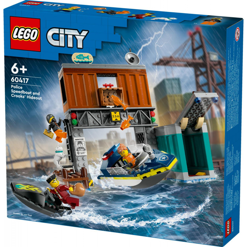 LEGO City Police Speedboat and Crooks' Hideout 60417 | Mr Toys
