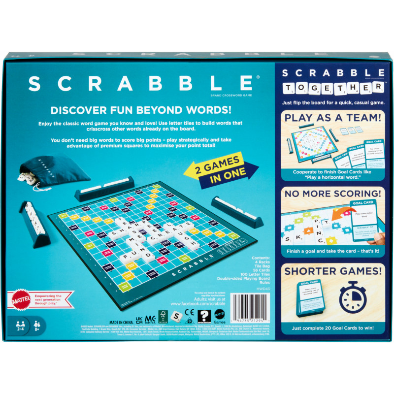 Scrabble 2 Game In 1 - Classic Scrabble & Scrabble Together