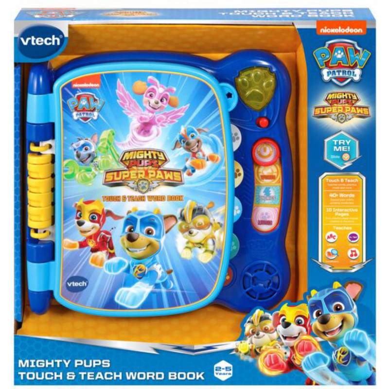 Paw Patrol Mighty Pups Touch & Teach Word Book - Afterpay