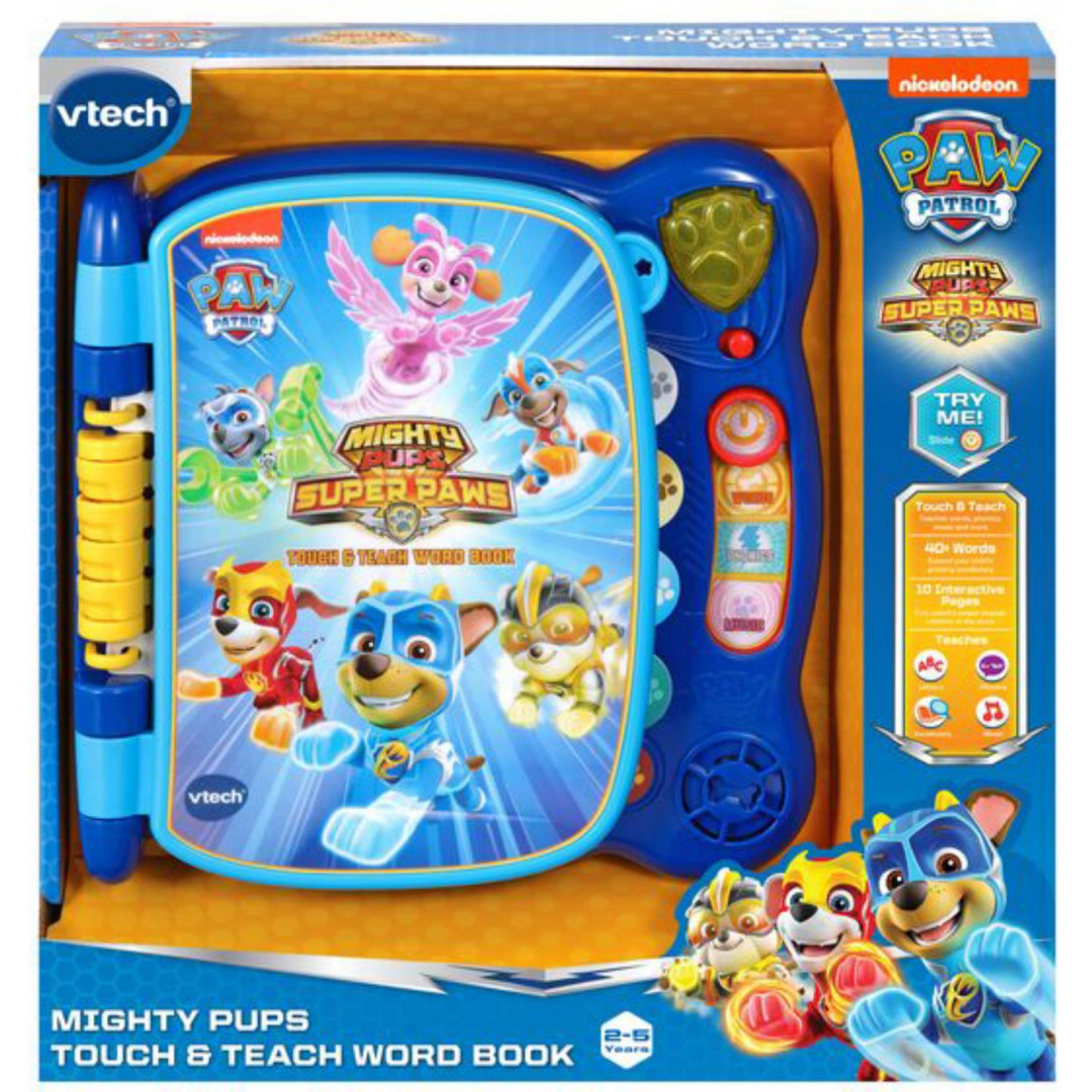 Paw Patrol Mighty Pups Touch & Teach Word Book - Afterpay