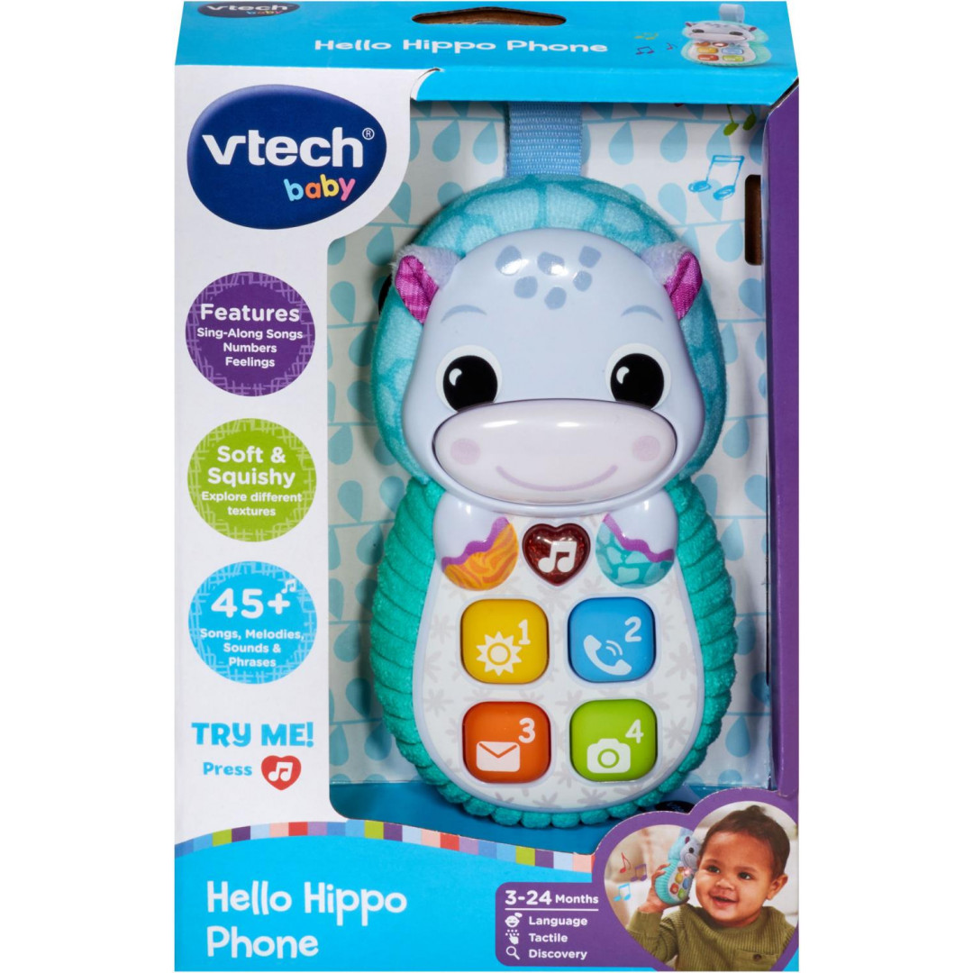 VTech Hello Hippo Phone - Blue - Afterpay Available!