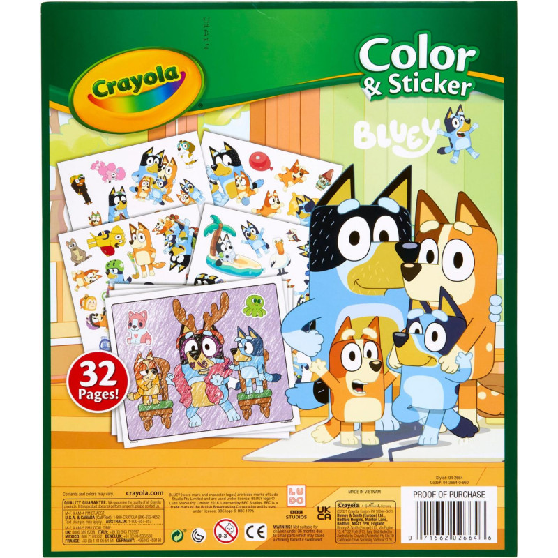 Crayola Color & Sticker Book - Bluey - Afterpay Available!