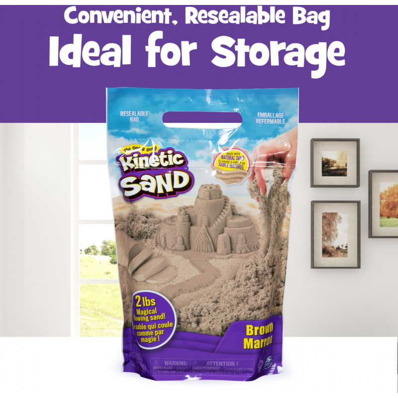 Kinetic Sand 2Lb Colour Bag - Brown - Afterpay Available!