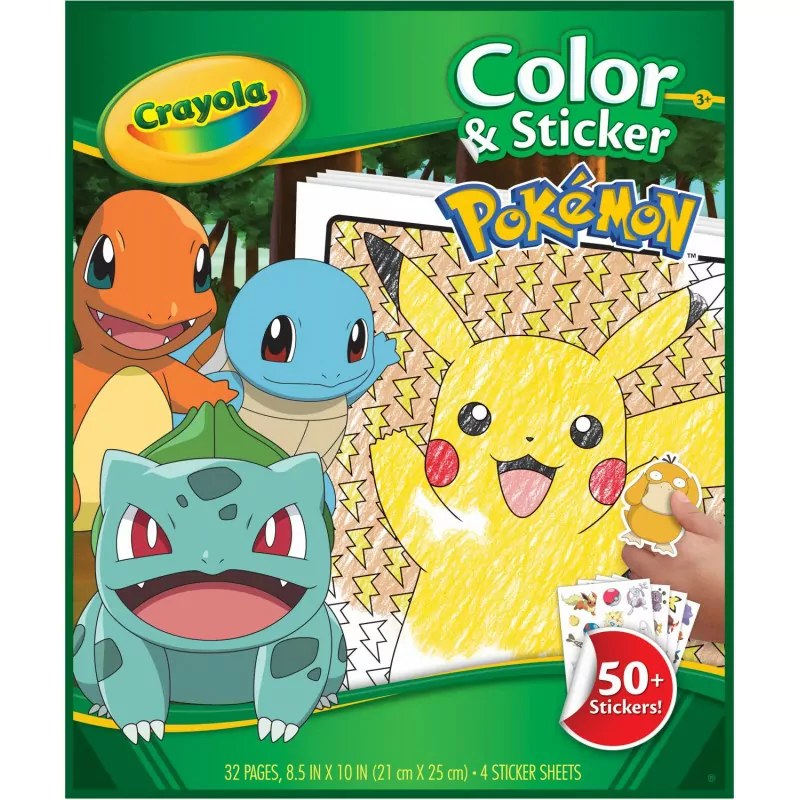 Crayola Colour & Sticker Book - Pokemon - Afterpay