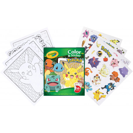 Crayola Colour & Sticker Book - Pokemon - Afterpay