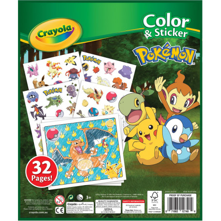Crayola Colour & Sticker Book - Pokemon - Afterpay