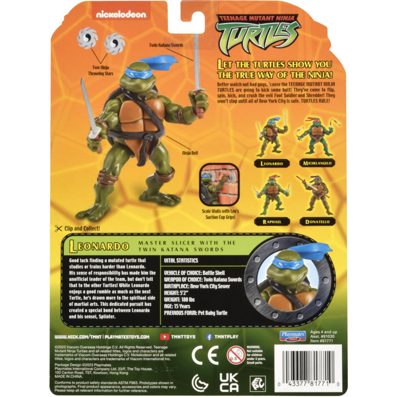 Teenage Mutant Ninja Turtle Classic Turtle Figures Assorted