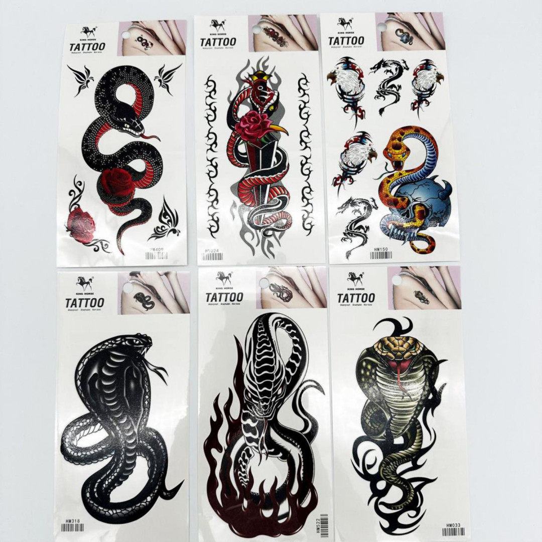 Snakes Tattoo-20Cm - Afterpay Available!