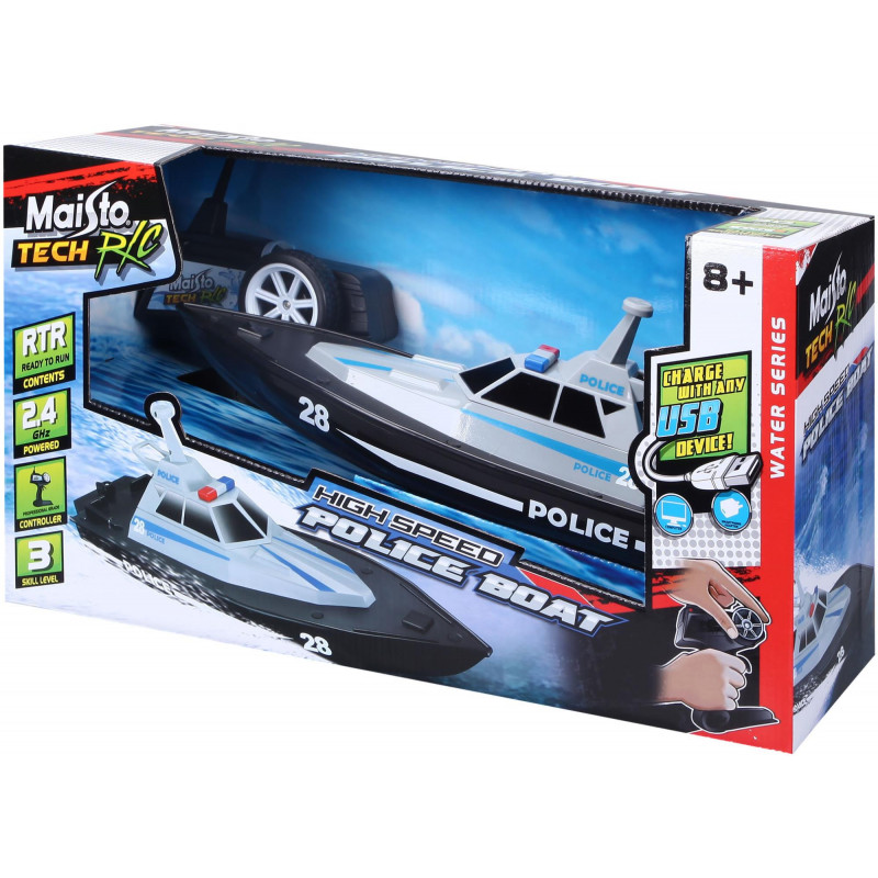 High Speed Police Boat 2.4 GHz & USB - Afterpay Available!