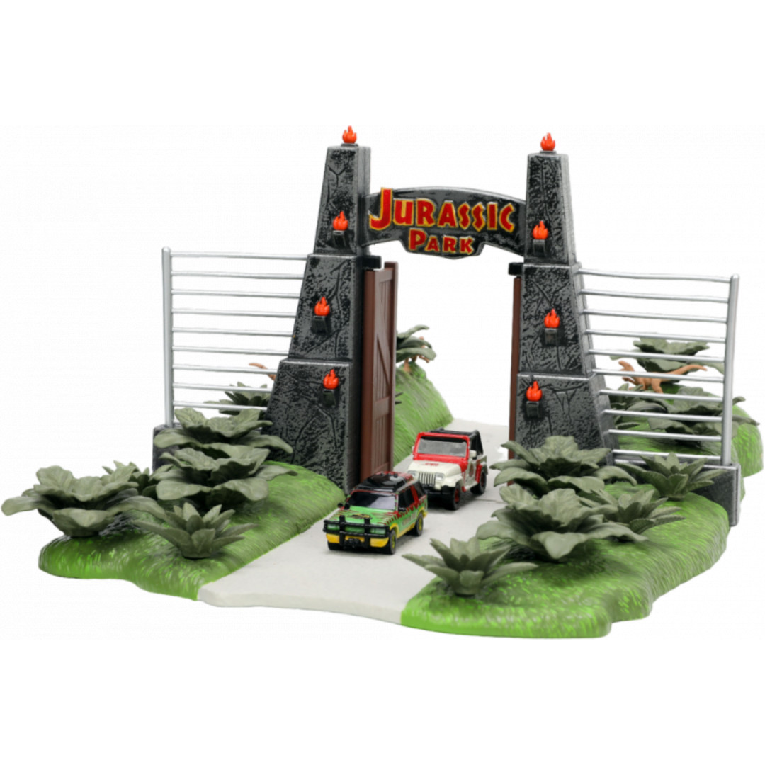 Jurassic Park - Nano Scene Diorama With 2 Vehicles