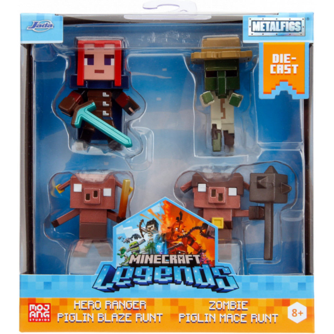Minecraft - Legends 2.5" Metalfig 4Pk - Afterpay Available!