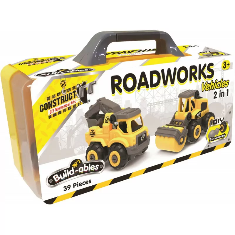 Buildables 2 In 1 Roadworks Set - Afterpay Available!