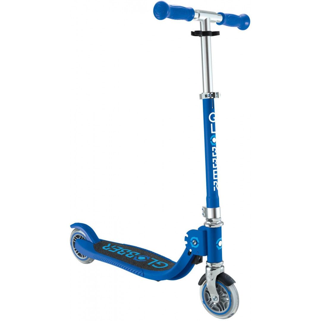 Globber Flow Foldable Junior With Lights - Navy Blue/ Sky