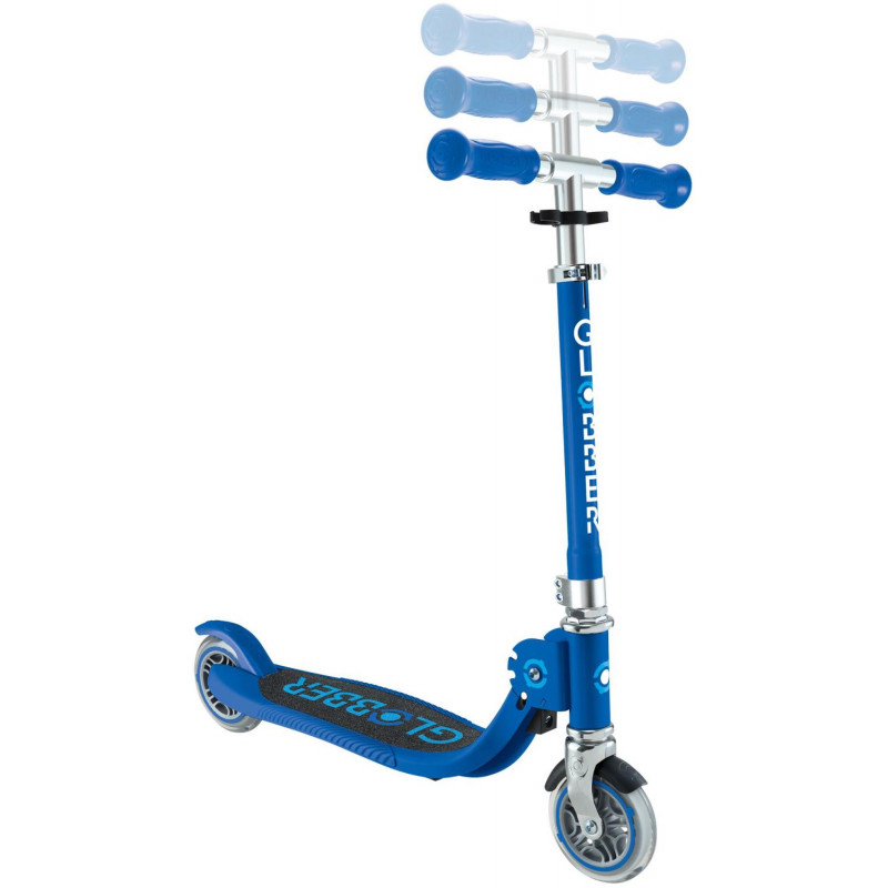 Globber Flow Foldable Junior With Lights - Navy Blue/ Sky