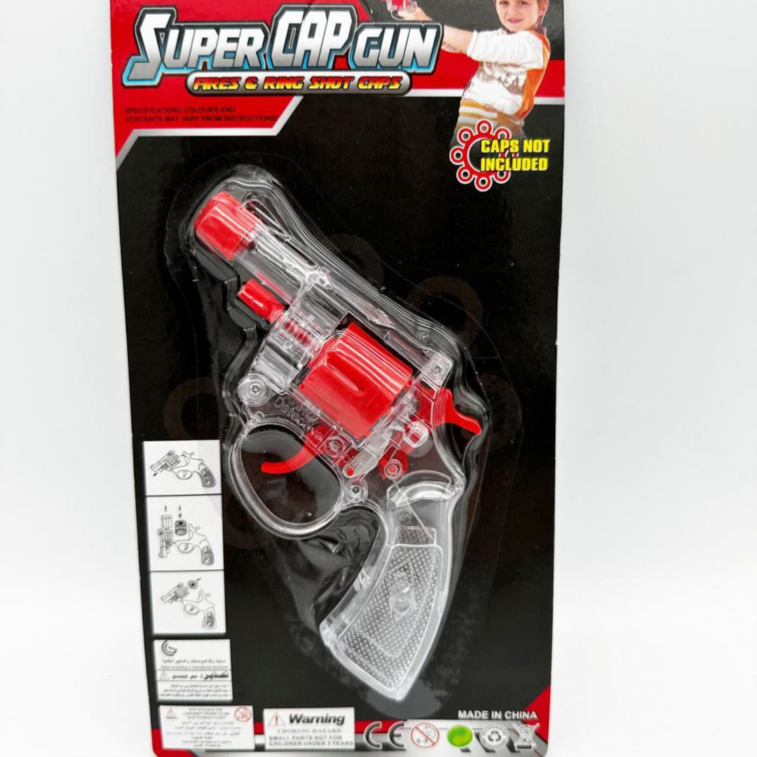 Clear Super Cap Gun -16cm - Afterpay Available!