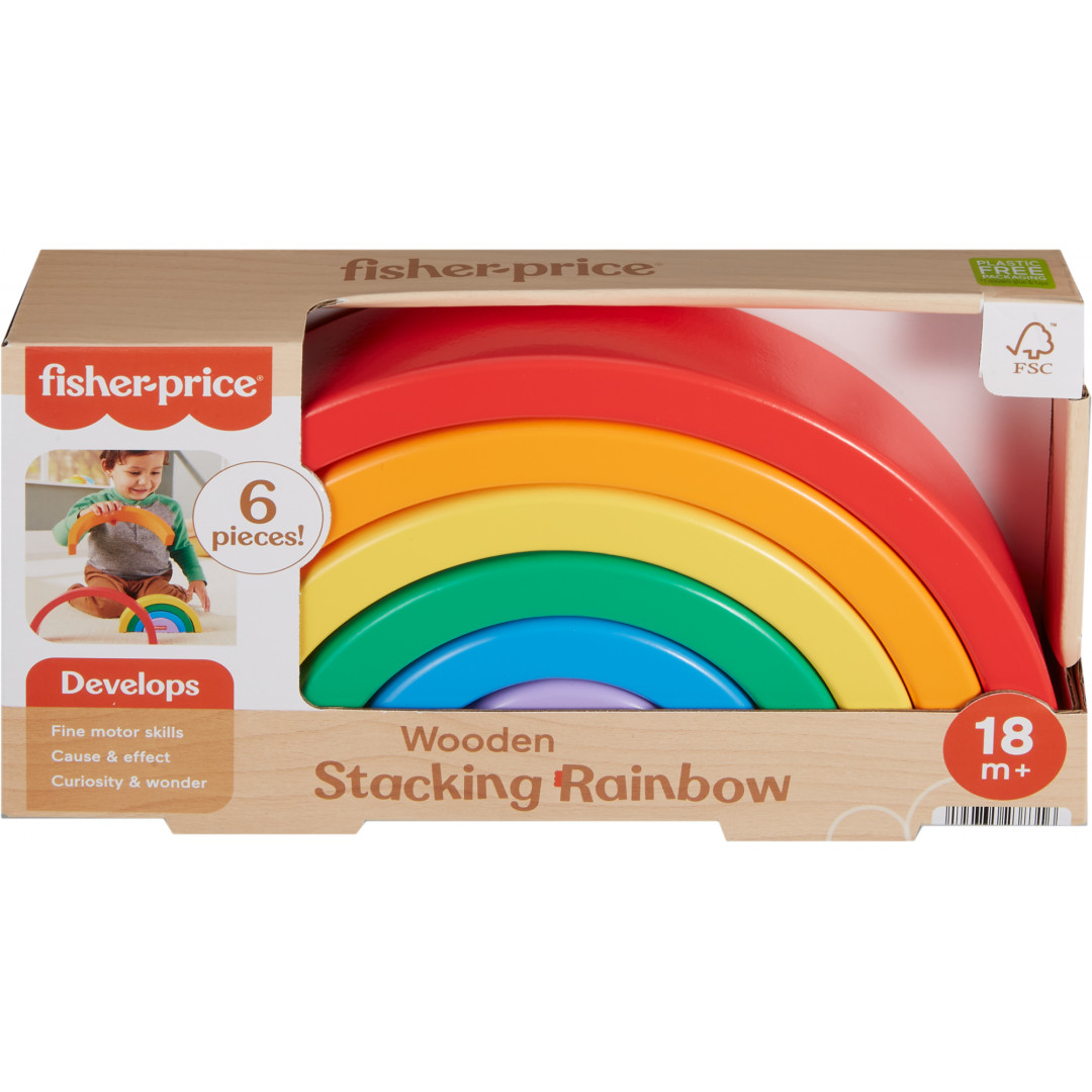 Fisher Price Wood Stacking Rainbow - Afterpay Available!