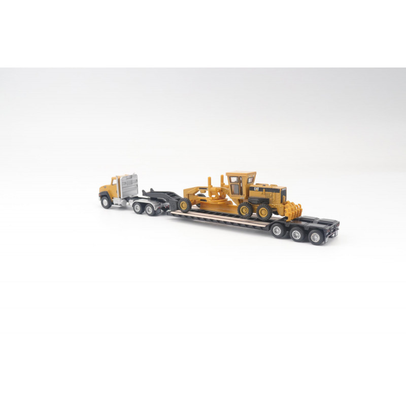 Dm 1:87 Cat Ct660 Cab Tractor & Lowboy With Grader
