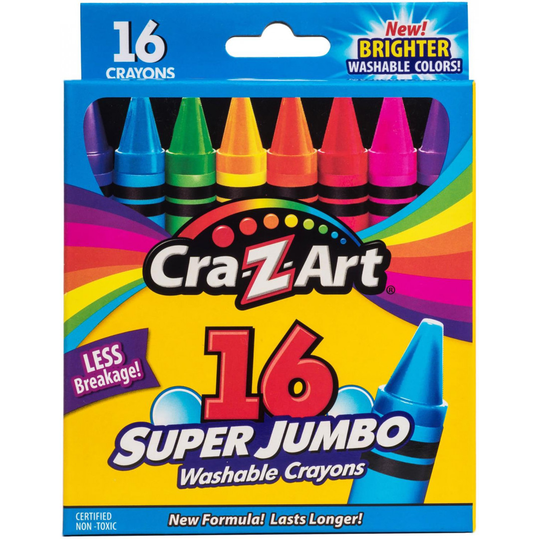 Cra-Z-Art 16 Pce Super Jumbo Washable Crayon - Afterpay
