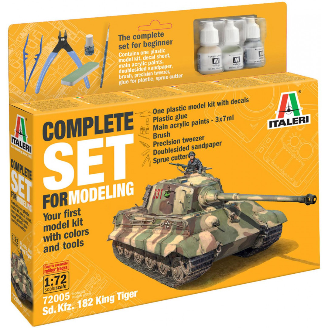 Italeri Complete Set For Modelling King Tiger 1:72
