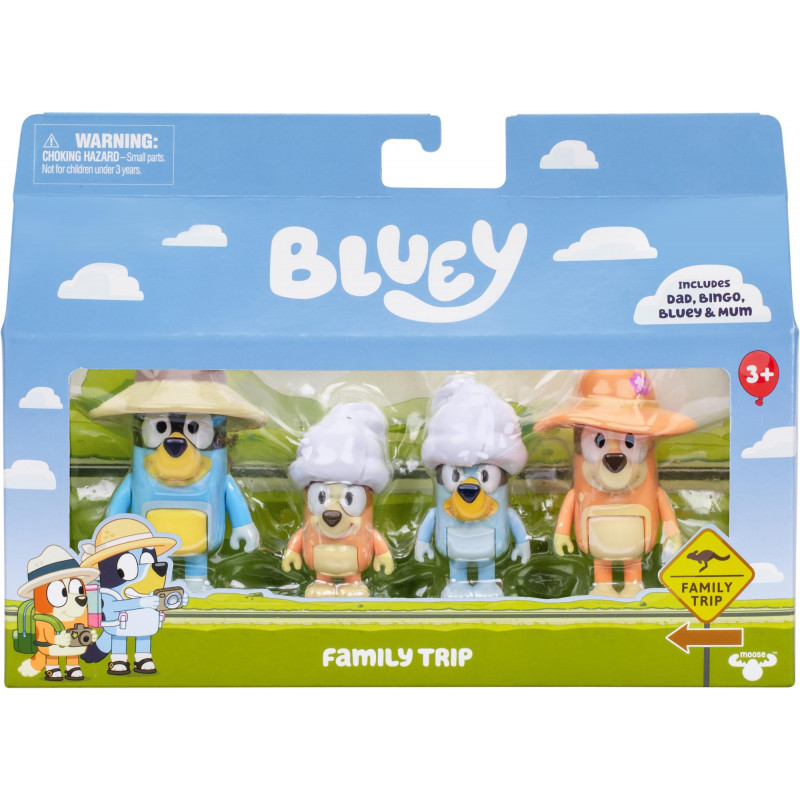Bluey S11 Figure 4Pk Assorted - Afterpay Available!