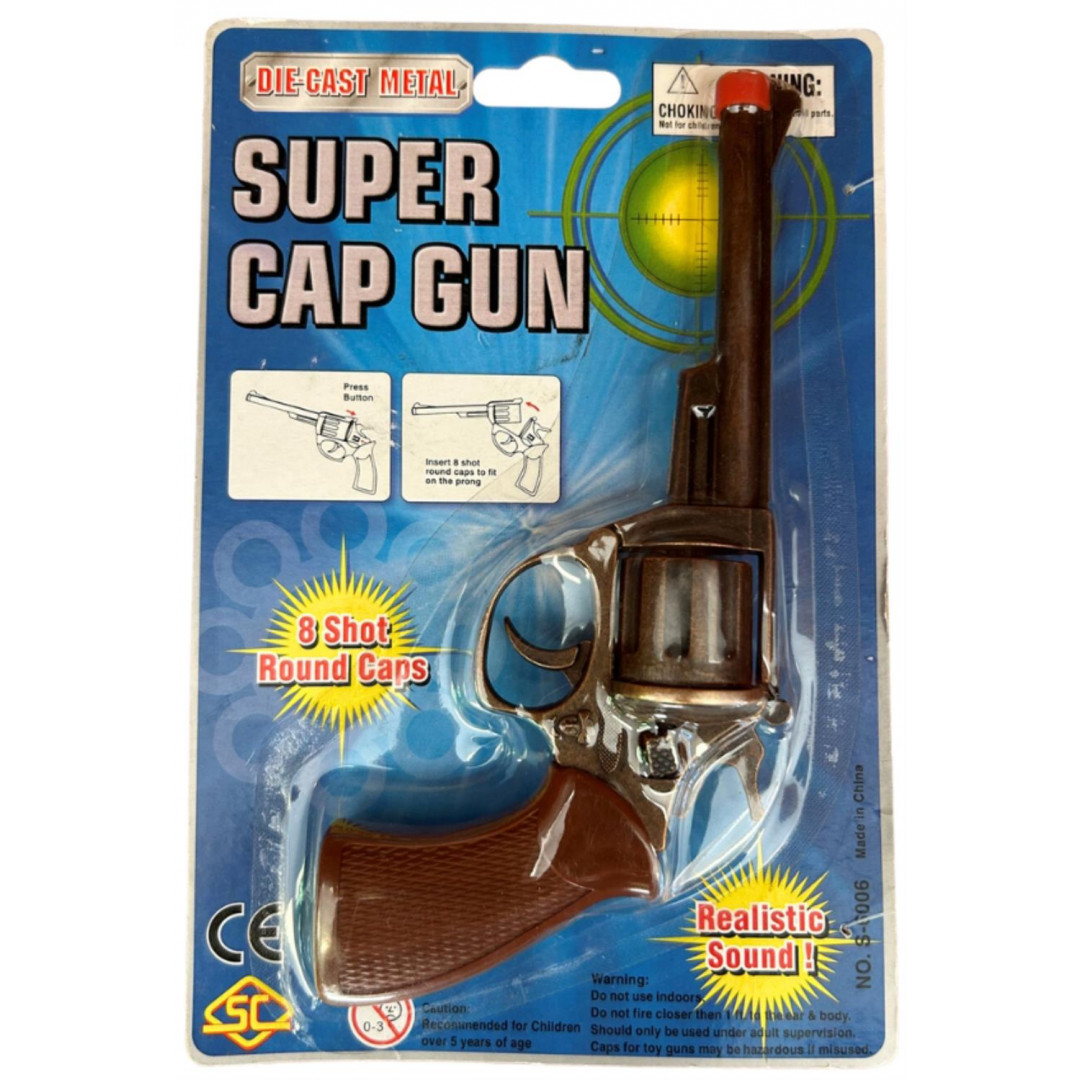 Die Cast Cowboy Revolver - 8 Shot Caps - Afterpay Available!