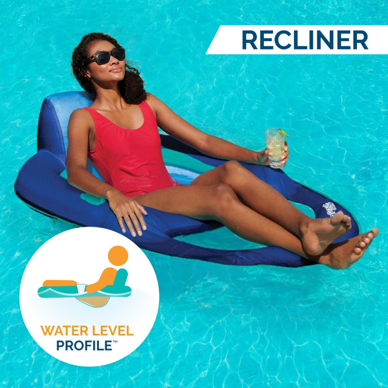 Swimways Spring Float Recliner - Blue - Afterpay Available!