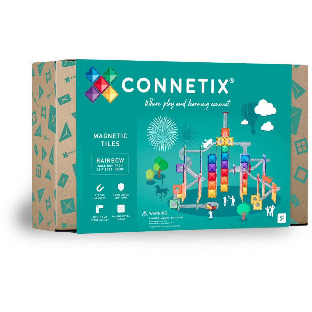 Connetix - Rainbow Ball Run Pack 92 Pc - Afterpay Available!