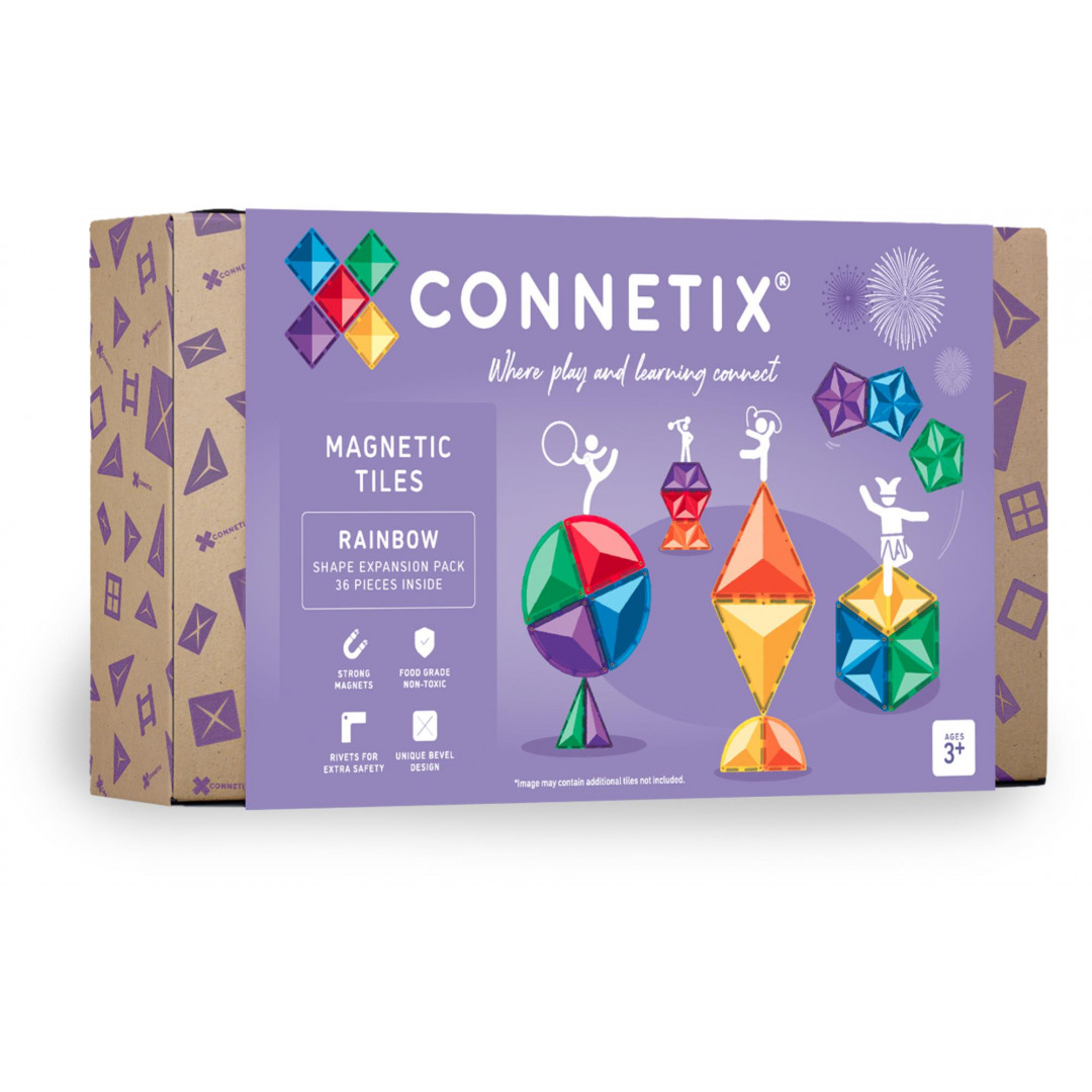 Connetix - Rainbow Shape Expansion Pack 36 Pc - Afterpay