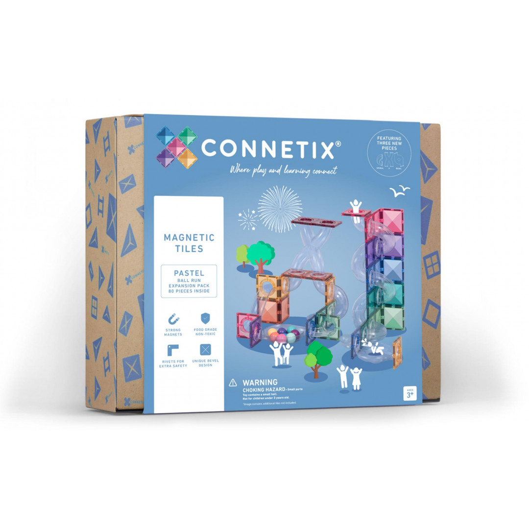 Connetix - Pastel Ball Run Expansion Pack 80 Pc - Afterpay