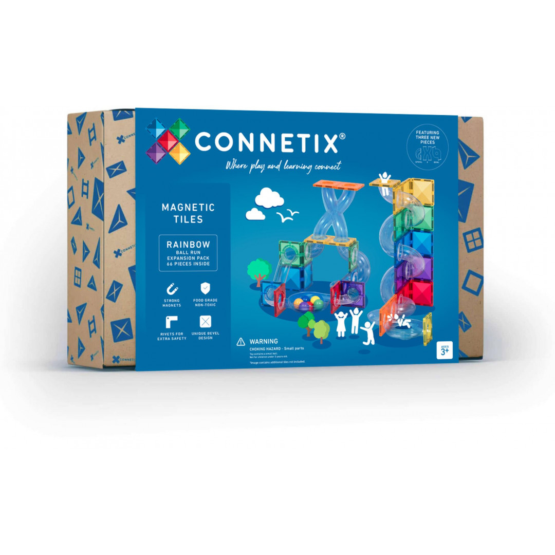 Connetix - Rainbow Ball Run Expansion Pack 66 Pc - Afterpay