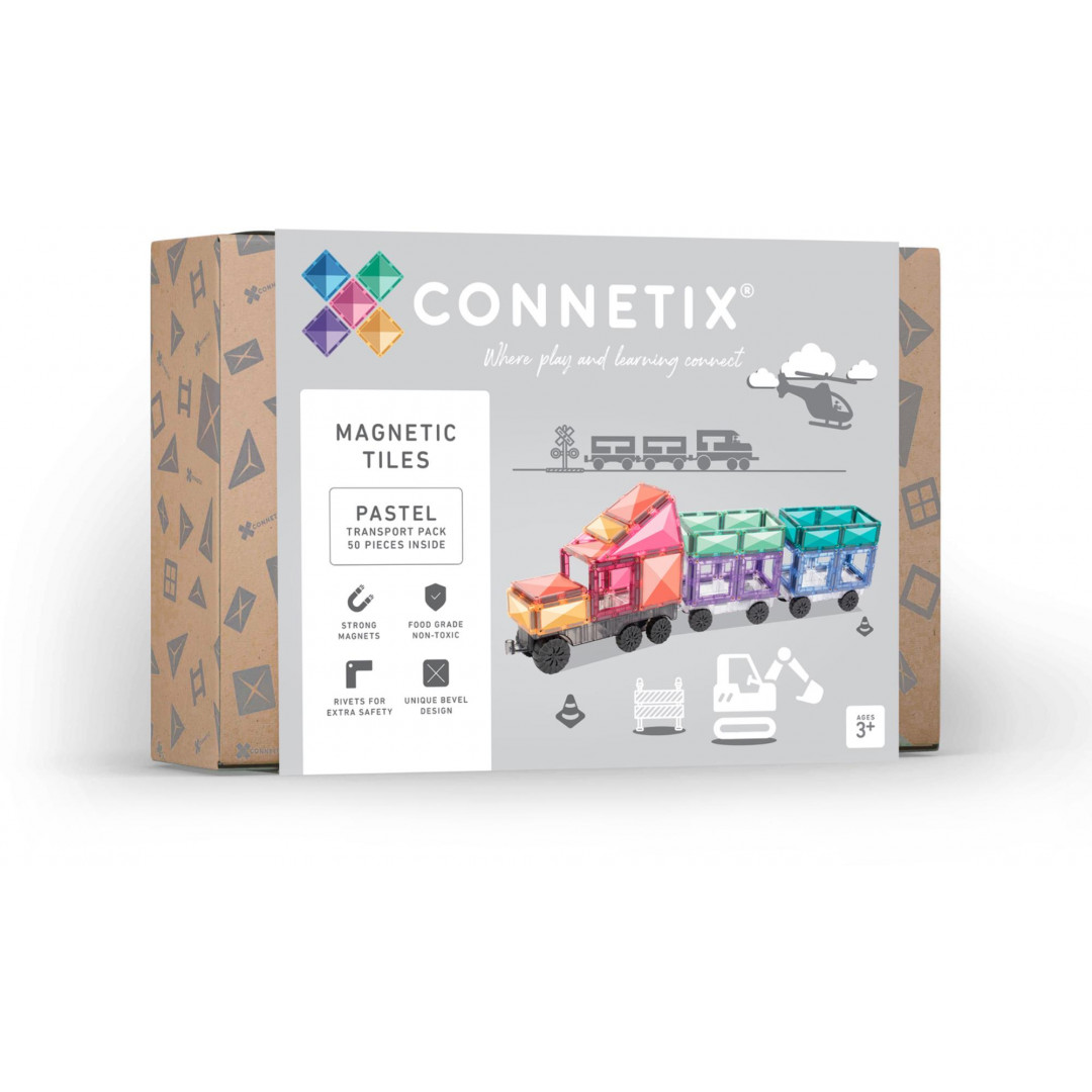 Connetix - Pastel Transport Pack 50 Pc - Afterpay Available!