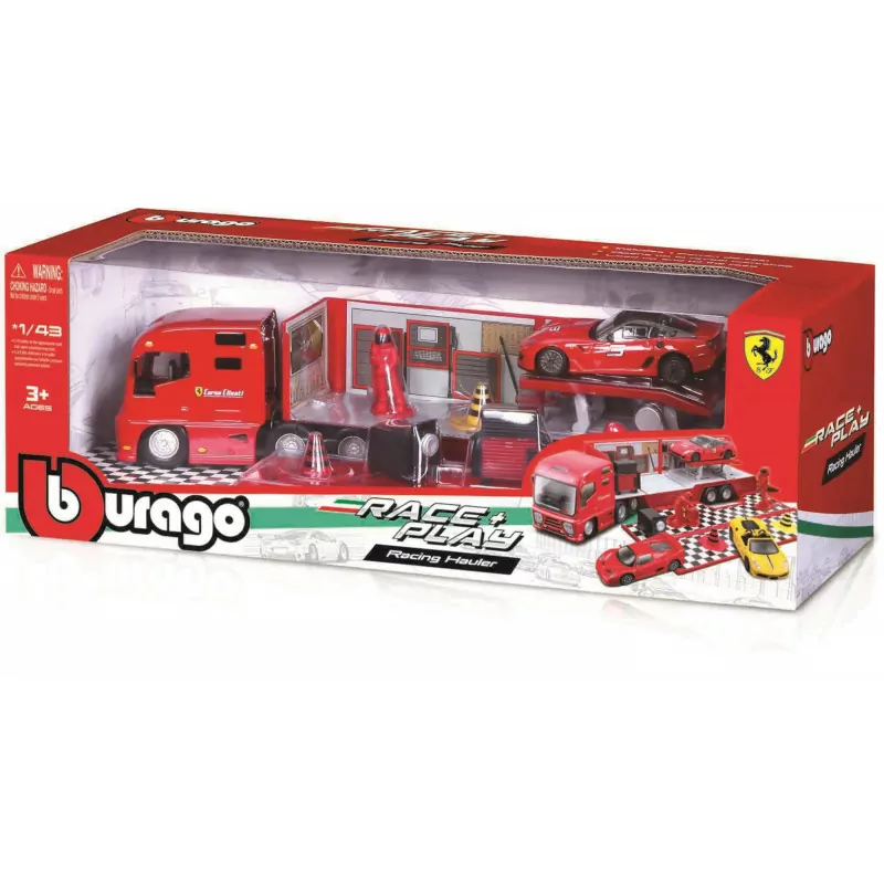 1:43 Ferrari Racing Hauler With One Car And Accessories