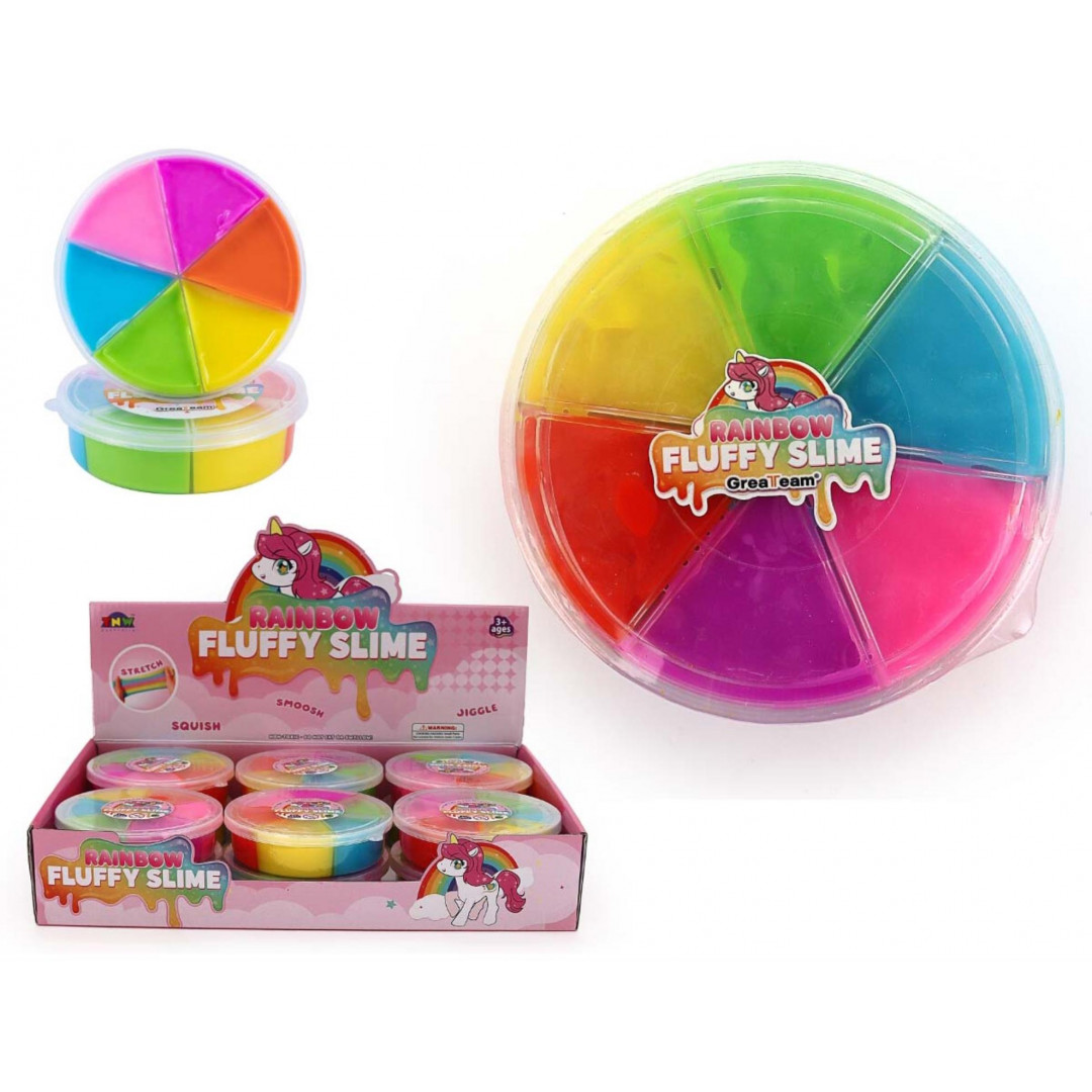 Rainbow Fluffy Slime Colour Wheel - 168G - Afterpay
