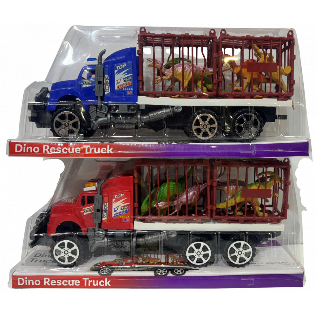 Kan-I Friction Trailer W/4Pcs Dinosaurs (M1584) - Afterpay