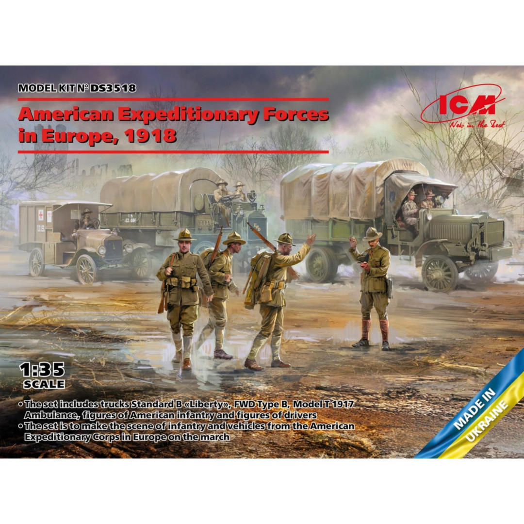 Icm 1:35 American Expeditionary Forces In Europe 1918