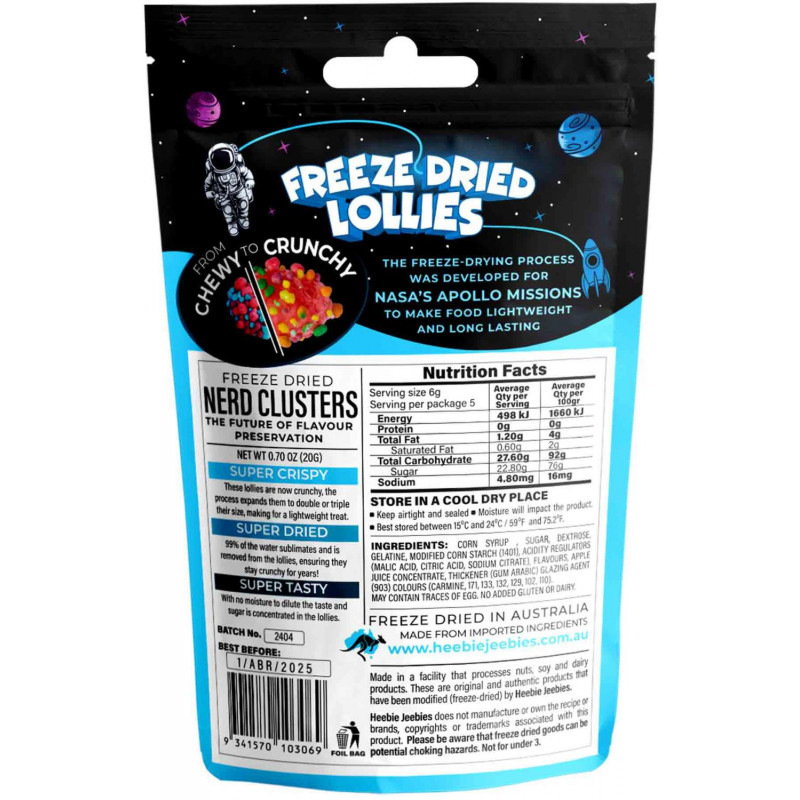 Mini Nerd Clusters Freeze Dried Lollies - Afterpay