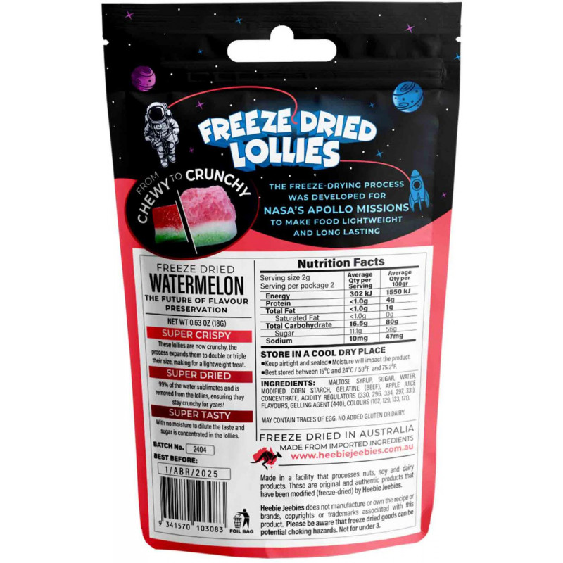 Mini Watermelon Freeze Dried Lollies - Afterpay Available!