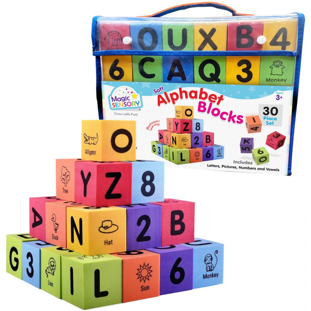 Alphabet & Number Foam Blocks - Afterpay Available!
