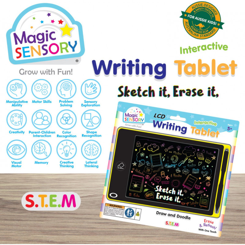 8.5" Interactive LCD Writing Tablet - Yellow Doodle