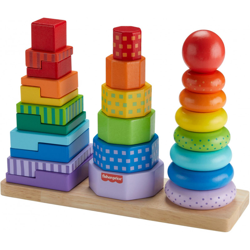 Fisher Price Wood Stacking Shape Sorter - Afterpay