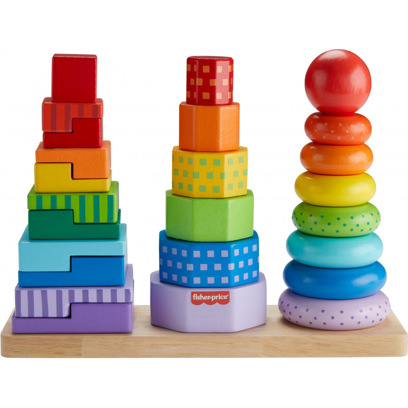 Fisher Price Wood Stacking Shape Sorter - Afterpay