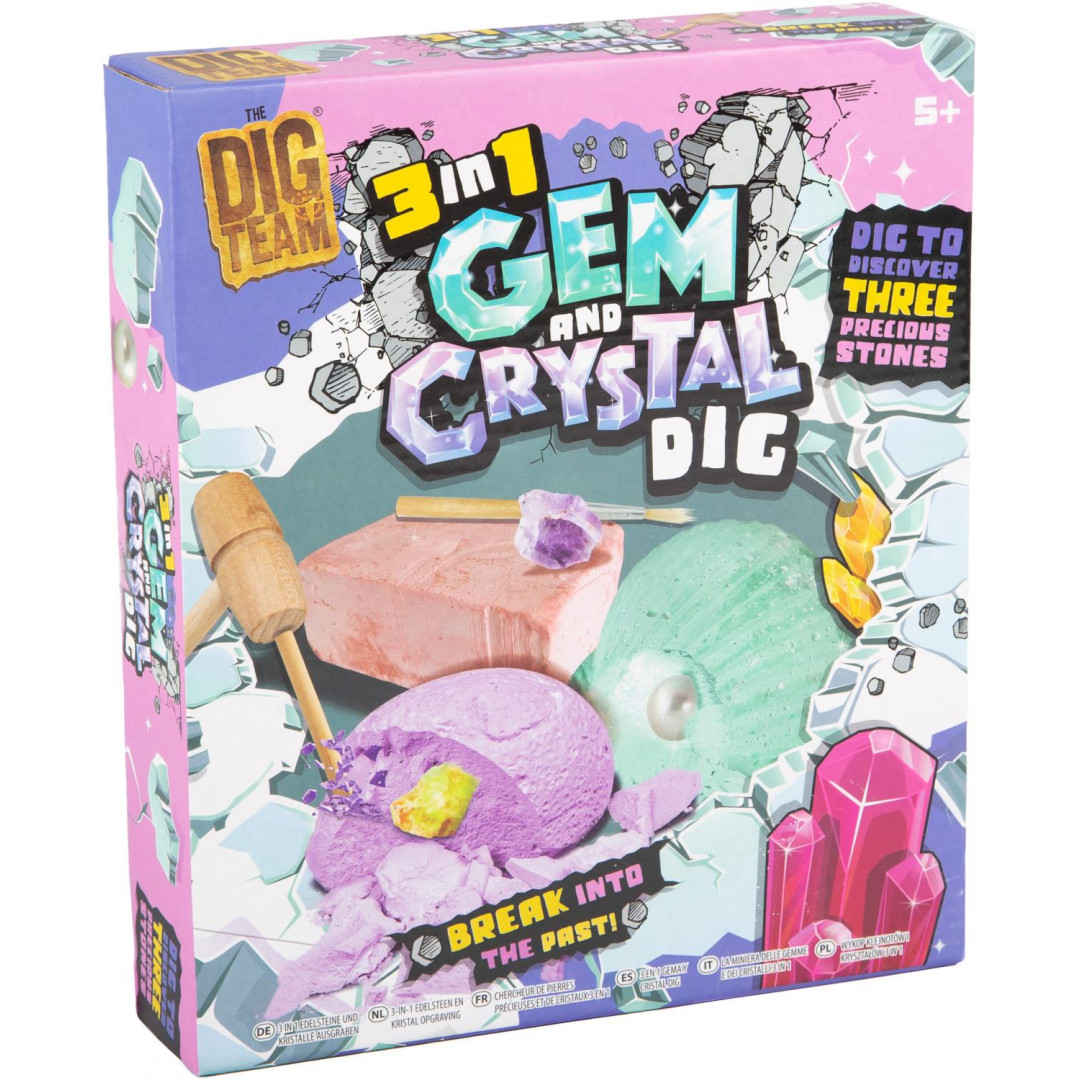 3 In 1 Gem & Crystal Dig Kit - Afterpay Available!