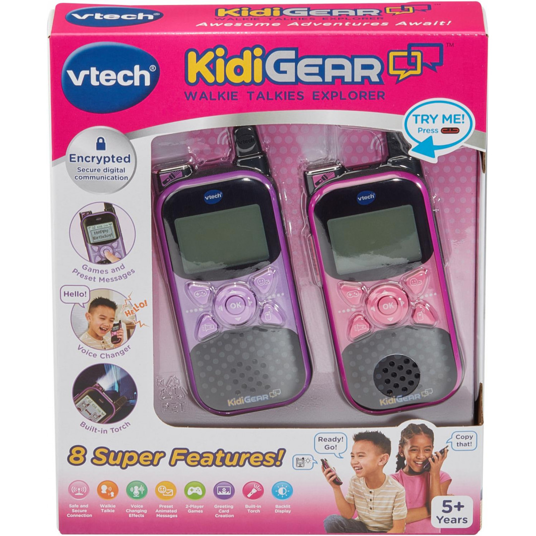 VTech Kidigear Walkie Talkies Explorer (Purple/Pink)