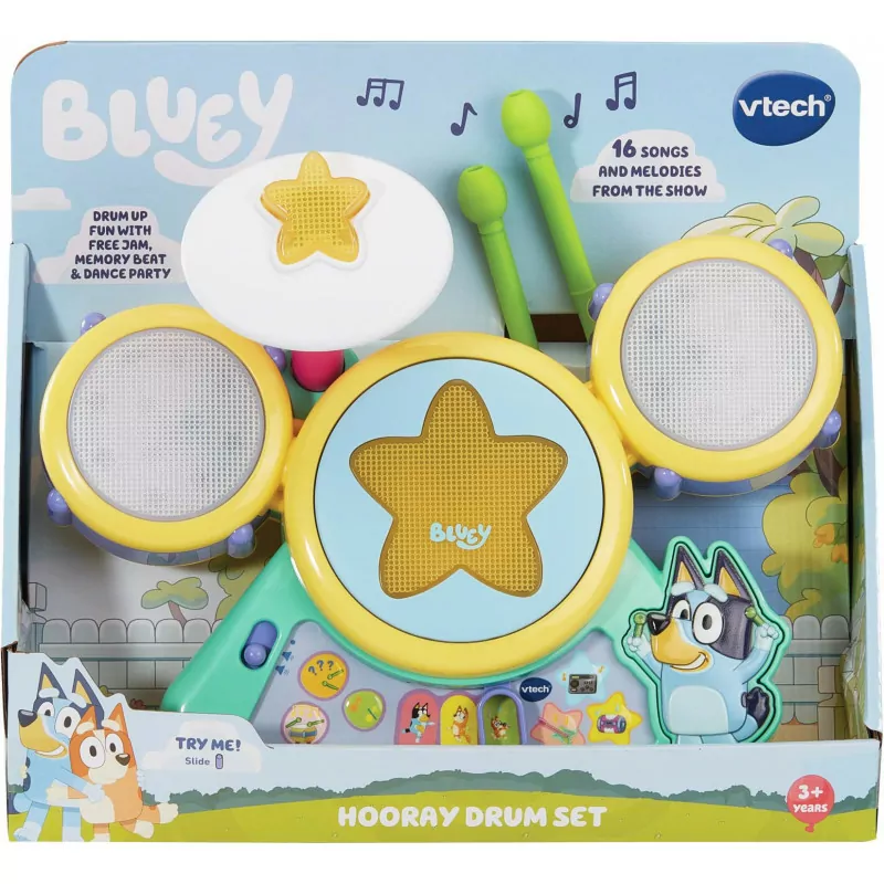 VTech Bluey Hooray Drum Set - Afterpay Available!